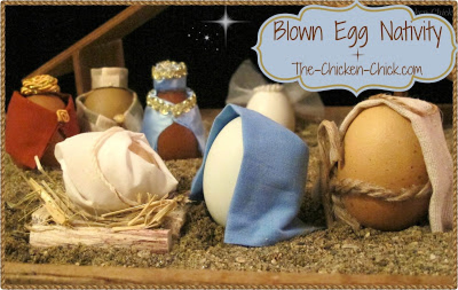 DIY Blown Egg Nativity Scene Tutorial | The Chicken Chick®