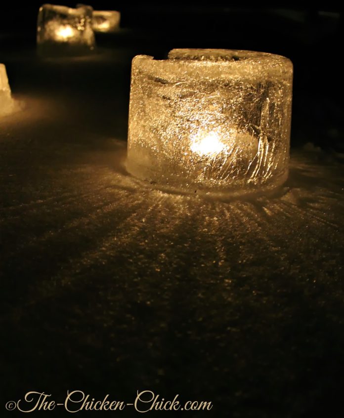 DIY Winter Ice Lanterns Tutorial | The Chicken Chick®