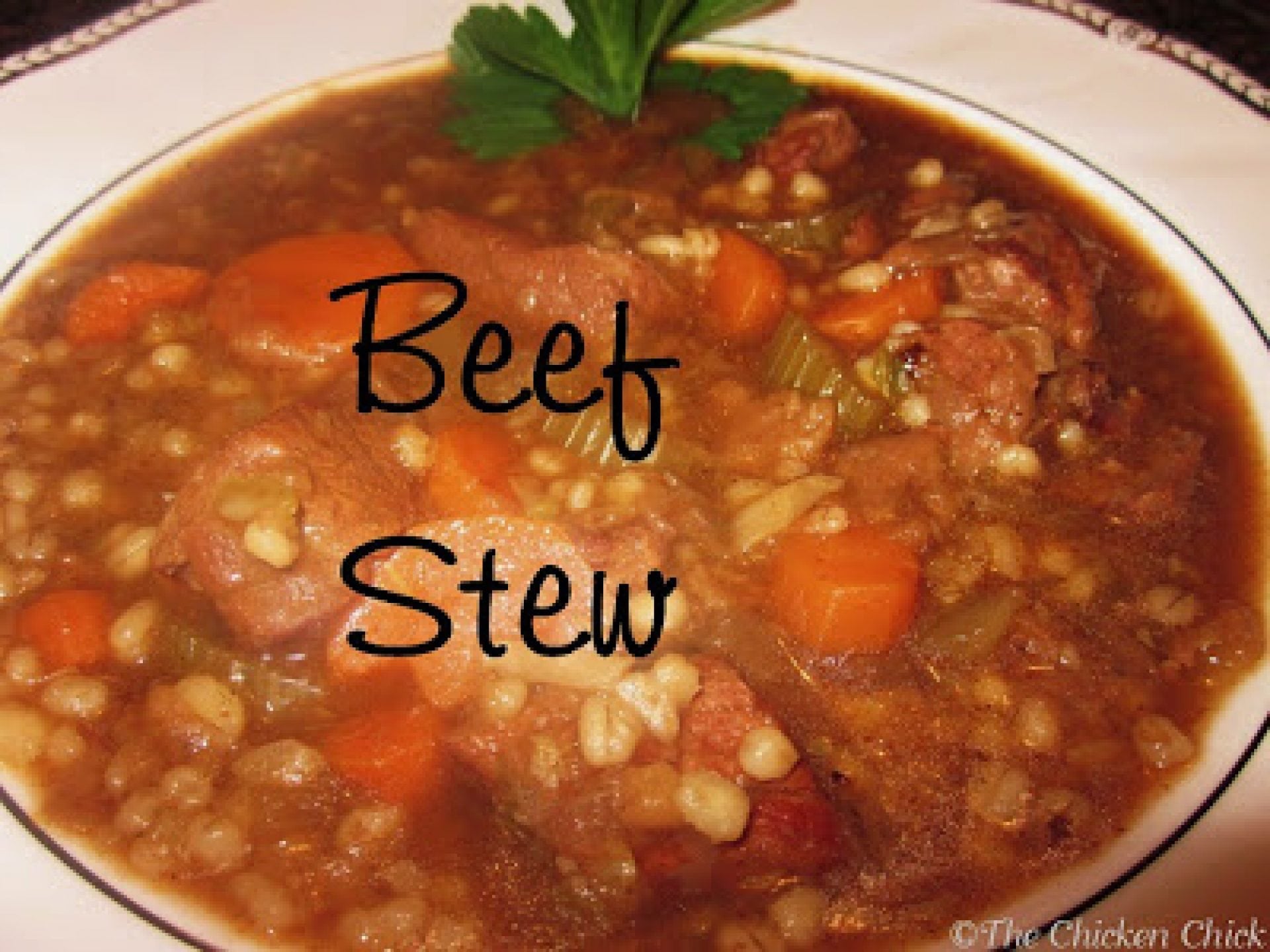 Beef & Barley Stew Recipe | The Chicken Chick®